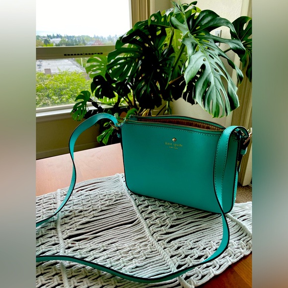 kate spade | Bags | Kate Spade Turquoise Aqua Crossbody Satchel Like ...